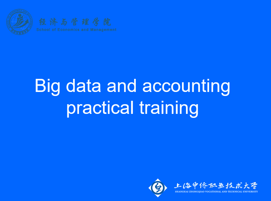 Big data and accounting practical training was successfully completed